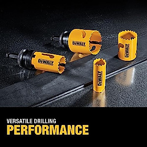 DEWALT Hole Saw Kit, 14-Piece, Includes 2 Quick Change Mandrels and Pilot Point Bits (D180005)