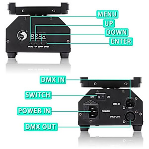 U`King LED Moving Head Light RGBW Beam Lights with DMX for Live Show DJ Disco Events Party Stage Lighting KTV Wedding (1 Pack)