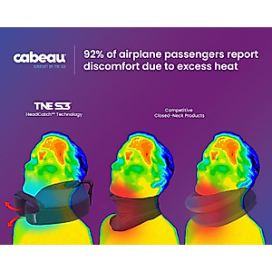 Cabeau The Neck's Evolution, TNE S3 Travel Neck Pillow Memory Foam Airplane Pillow - Neck Pillow with Attachment Straps - 360-Degree Support for Travel, Home, Office, and Gaming (Paris Lavender)