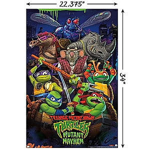 Trends International Teenage Mutant Ninja Turtles: Mutant Mayhem - Group Wall Poster, 22.37" x 34.00", Unframed Version