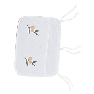 Eujgoov Crib 2 Pockets Organizer, Baby Bedside Hanging Storage Bag Soft Cotton Crib Bedside Organizer Hanging Bed Practical Storage Bag for Strollers Furniture(Olive Tuba)