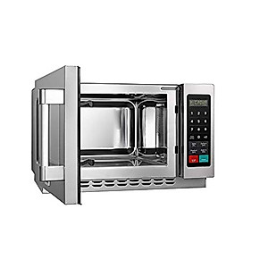 Midea Equipment 1034N1A Countertop Commercial Microwave Oven with Touch Control, 1000W, Stainless Steel, 1.2 CuFt