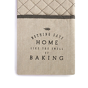 Smell of Baking Natural Brown 30 x 8 Cotton and Polyester Double Oven Mitt
