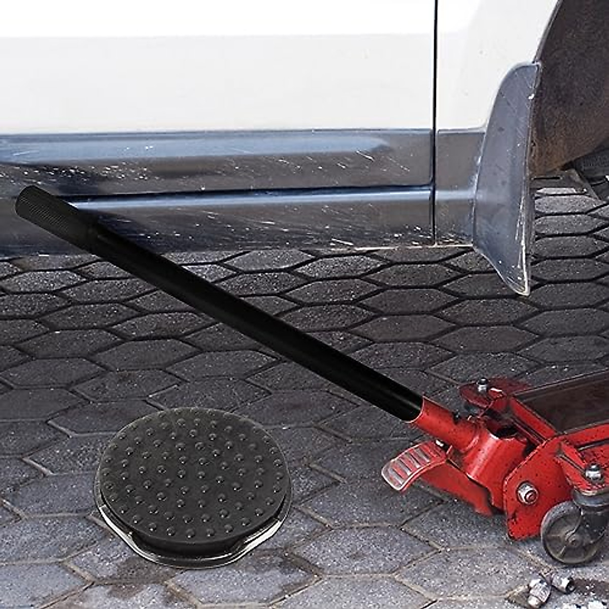 Holibanna Floor Jack Rubber Pad Universal Jack Puck Adapter Pinch Weld Side Frame Rail Protector Auto Accessories Anti Slip Design