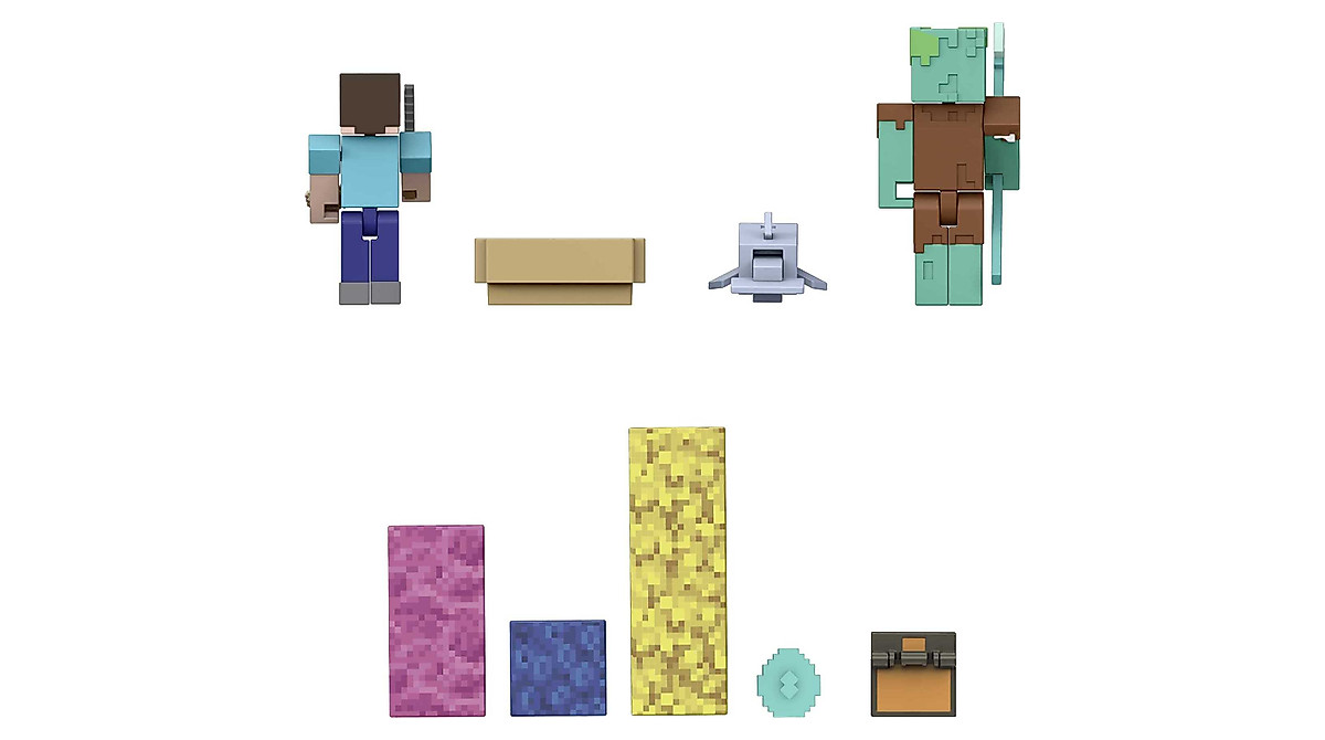 Mattel Minecraft Treasure Hunt Adventure Pack for Kids Ages 6+