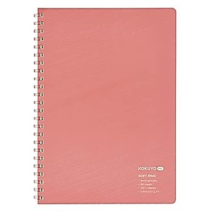 KOKUYO ME Graph Spiral Journal Notebook, A5 Soft Ring 5 mm Grid Paper Notebook with 50 Smooth Sheets, 5.8'' x 8.3'' Cute Small Journaling Notebook, Canyon Clay, Japan Import. (KME-SR931S5MS)