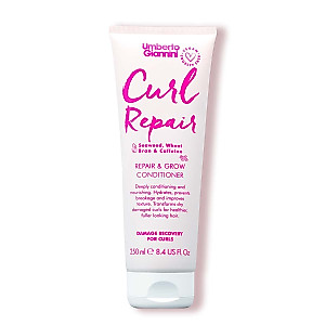 Umberto Giannini Curl Repair Conditioner, Vegan & Cruelty Free Repair & Growth Formula with Seaweed, Wheat Bran & Caffeine, 250 ml