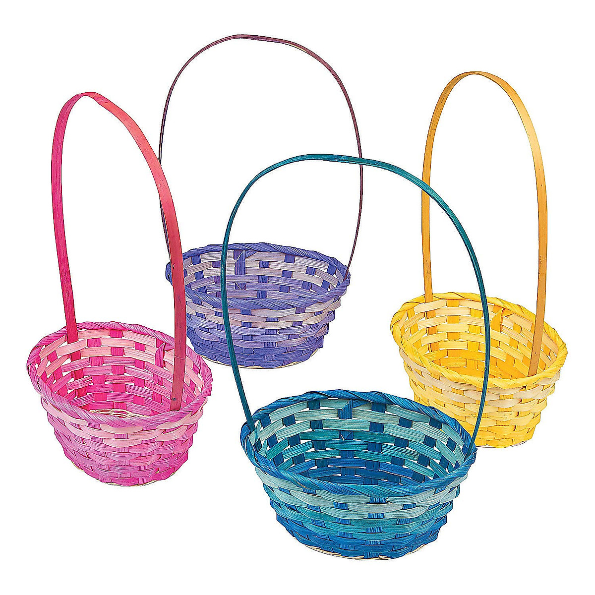 Ombre Easter Baskets (set of 12 bamboo baskets) - Easter Supplies