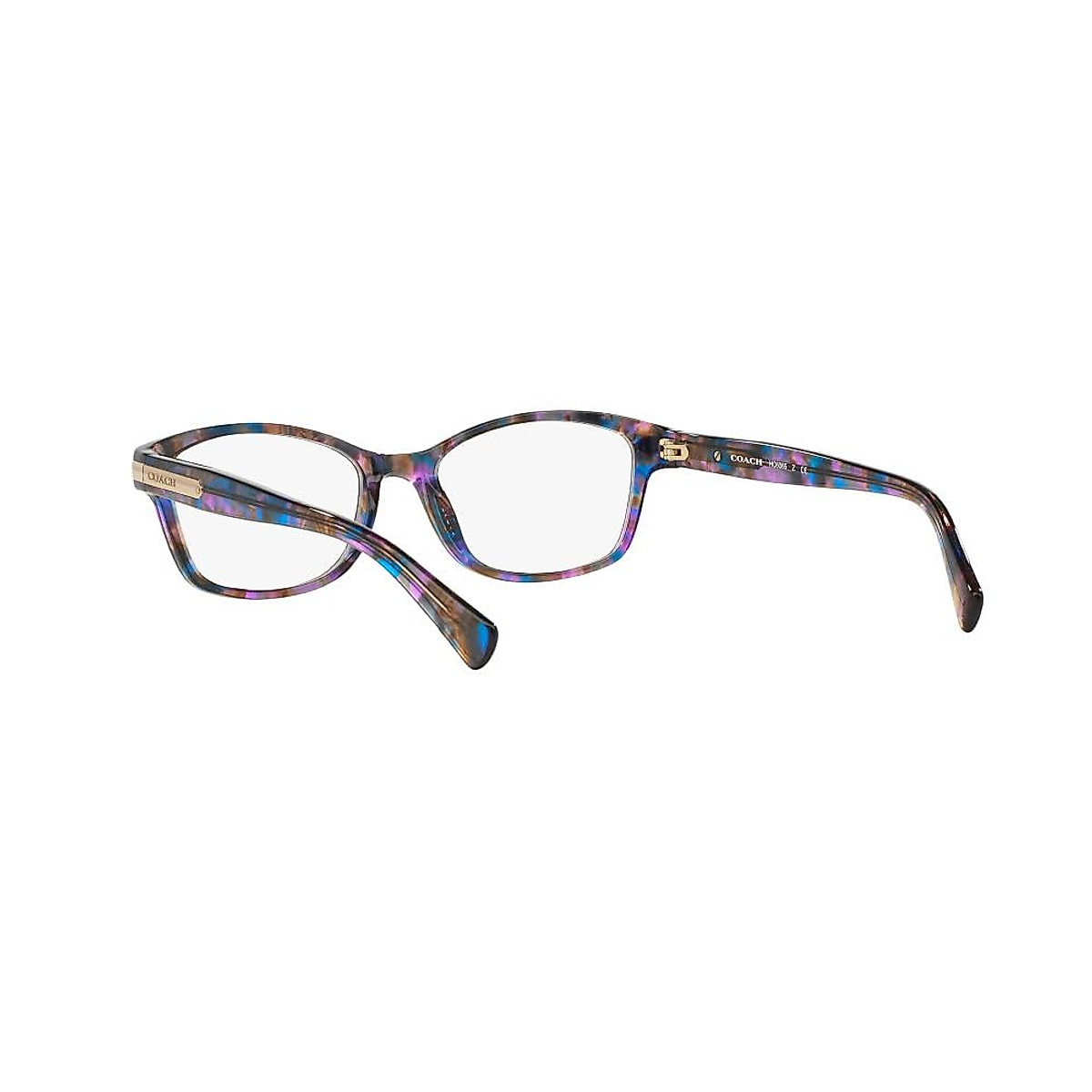 Coach HC6065 Prescription Eyewear Frames, Purple Confetti Tortoise/Demo Lens, 49 mm