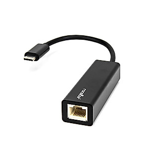 Rocstor Y10A174-B1 Premium USB-C to Gigabit Network Adapter - USB Type-C to Gigabit Ethernet 10/100/1000 Adapter – Compatible with Mac & PC – Plug & Play (No Drivers Needed) - USB 3.1, Black