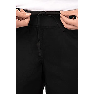 Chef Works Women's Lightweight Slim Chef Pants, Black, Large