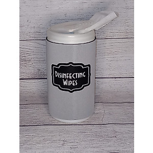 Standard Disinfecting Wipes Cover with Label (Large, Gray)