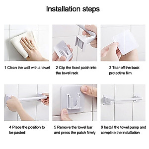 Andy's Orchid Square Hand Towel Holder/Towel Ring, 13inch Thicken Square Stainless Steel Hand Towel Bar, Heavy Duty Wall Mounted Rustproof Bath Hand Towel Rack for Bathroom and Kitchen