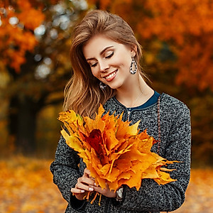 20 Pieces Petal Leather Earrings Leopard Print Earrings Teardrop Dangle Earrings