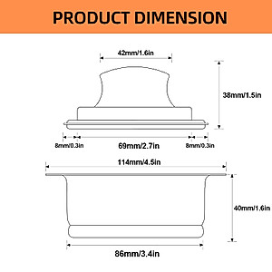 RQYEKDO Garbage Disposal Flange Stopper Collar Sink Baffle Kit, Kitchen Sink Flange Stopper Replacement Accessories,Stainless Steel,Fit Universal 3-1/2 Inch Standard Sink Drain Hole (Black)
