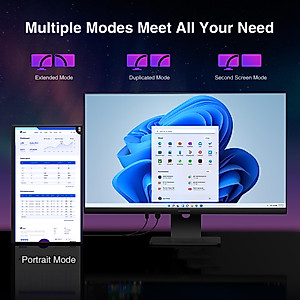 Miktver Portable Monitor, Full HD 13.3 Inch 1920X1080 Portable Monitor Laptop External USB-C Monitor Display for PC/Laptop/Phone/Mac/Xbox/PS4… (Inches, 13.3) (Inches, 18.5)