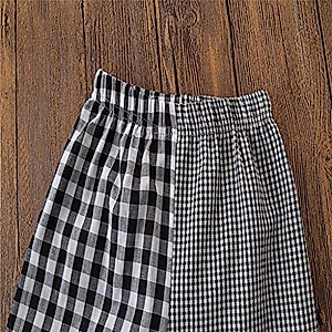 Toddler Outfits Cute Ruffle Long Sleeve Top and Plaid Pants Mitiy 2Pcs Baby Girl Clothes Set