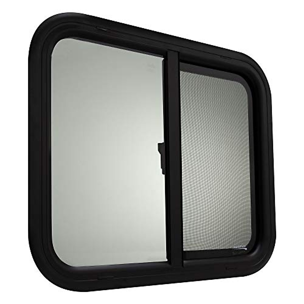 RecPro RV Window | Teardrop Horizontal Slide | RV Window Replacement | Camper Window | Tempered Tinted Glass | RV Window with Screen (24" W x 20" H, with Trim Kit)