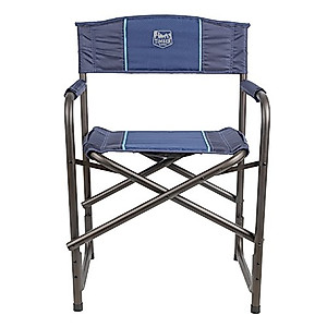 TIMBER RIDGE Heavy Duty Collapsible Camping Adults Foldable Portable Lounge Chair for Outdoor, Lawn, Picnic, Fishing, Supports 300 lbs, Blue