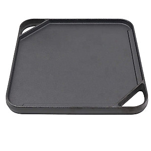 Bruntmor 2-In-1 Pre-Seasoned Cast Iron Skillet Square Roasting Pan With Reversible Griddle Pan For Stove Top | 10"x10" Multi Cooker Deep Roasting Grill Pan, Non-Stick Camping Cookware