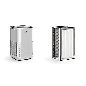 Medify Air MA-15 Air Purifier with one additional H13 True HEPA replacement Filter | 330 sq ft Coverage | for Smoke, Smokers, Dust, Odors, Pet | Quiet 99.9% Removal to 0.1 Microns | Silver, 1-Pack