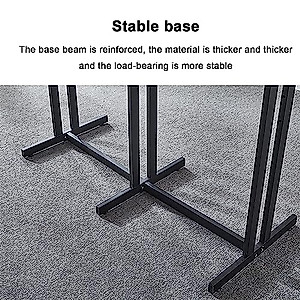 SXFYWYM Floor-Standing Metal Garment Rack, Clothes Shelves Heavy Duty Black 6 Way Rack, Adjustable Lifting Retail Clothing Rack Hanging Clothes Racks, Rack for Hanging Clothes Retail Display