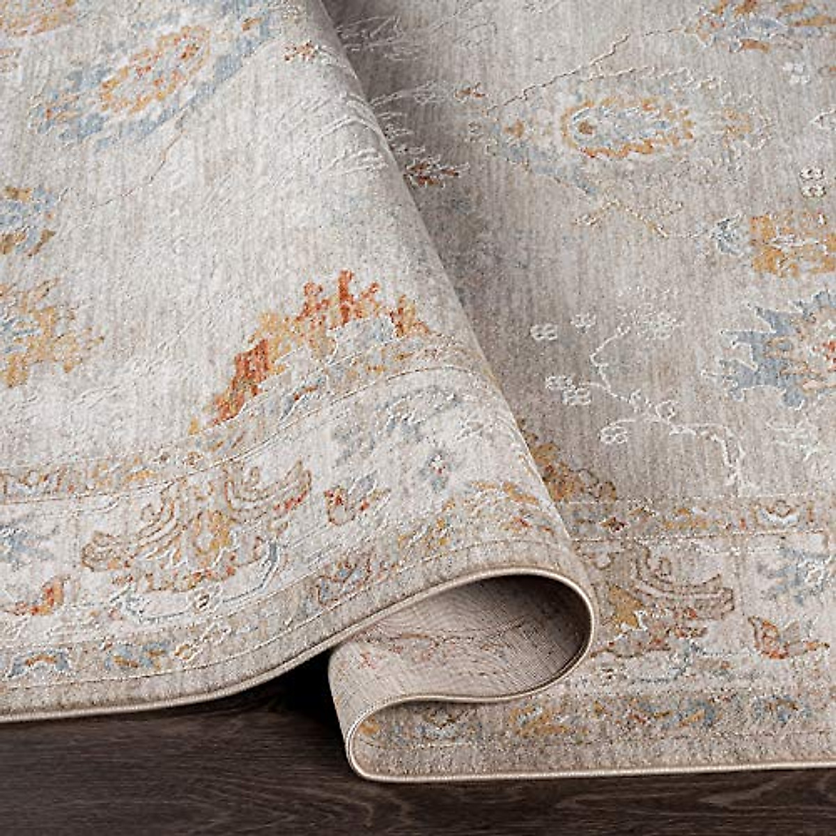 Mark&Day Area Rugs, 5ft Round Cerro Gordo Traditional Sage Area Rug, Green Carpet for Living Room, Bedroom or Kitchen (5'3" Round)