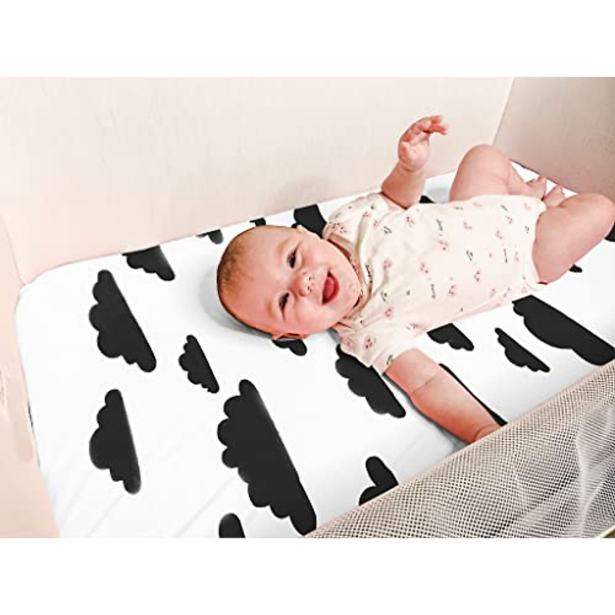 Bassinet Bed Sheets – Premium Bassinet Fitted Sheet for Halo, Mika Micky, Maxi COSI & Others - 4 Pack 100% Jersey Knit - Bassinet Bedding for Standard Size Oval or Halo Bassinet Pads for Boys & Girls