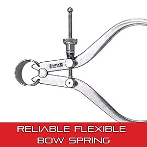 Starrett Toolmakers Spring-Type Caliper and Divider with Bow Spring and Hardened Fulcrum Stud - 6" Size and Capacity, Spring Joint Type - 274-6