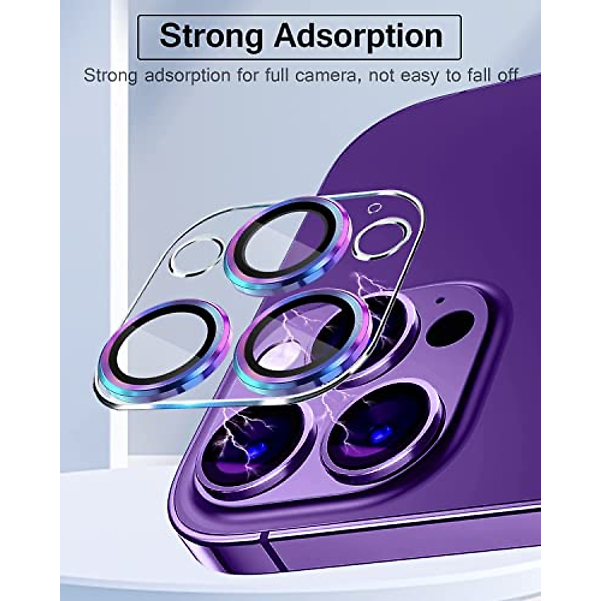 Actgan for iPhone 14 Pro and iPhone 14 Pro Max Camera Lens Protector Aluminum Alloy Plus Acrylic + 9H Tempered Glass Camera Screen Full Coverage Accessories Case Friendly Cover Colorful