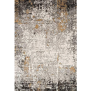 Loloi II Alchemy Collection ALC-02 Granite/Gold, Contemporary 7'-11" x 10'-6" Area Rug