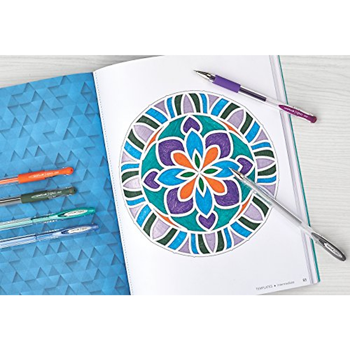 uni-ball 2004053 Gel Pens, Ultra Micro (0.38mm) & Medium (0.8mm) Points, Assorted Colors, 12 Count