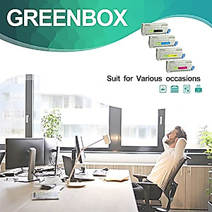 GREENBOX Compatible Toner Cartridge Replacement for Oki-Okidata 43324403 43324404 43324402 43324401 for OKI C5500 C5500N C5600 C5650DN C5700 C5800LDN C5950 Type C8 (1 Black 1 Cyan 1 Magenta 1 Yellow)