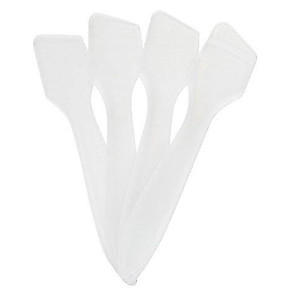 SanDaveVA Amber 8 oz Plastic Jars PET Heavy Wall Low Profile Wide Mouth Jars w/Air Tight and Leak Proof Lined Aluminum Caps 4/pk 8oz and 4 Spatula