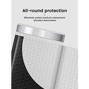 GSSUSA Black Bubble Mailers, 4x8" Inches, 50 Pack, Padded Poly Bubble Mailers, Packaging for Small Business, Shipping Envelopes, Packaging Bags, Padded Envelopes, Mailing Envelopes, Shipping Supplies
