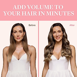 GOO GOO Clip in Hair Extensions Real Human Hair, Remy Human Hair Extensions Clip ins for Women, Natural Human Hair, 14inch 120g 7Pcs, 4/27/4 Balayage Chocolate Brown to Caramel Blonde