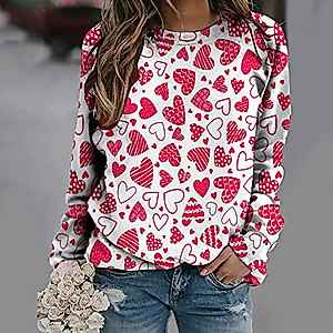 Valentines Blouse for Women Happy New Year Shirt Stocking Stuffers for Teens Cats Gifts for Cat Lovers Hot Pink