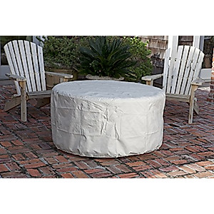 Fire Sense 62262 Dynasty Art Deco Aluminum Convertible Gas Fire Pit Table 55,000 BTU Multi-Functional Outdoor with Fire Bowl Lid, Nylon Weather Cover & Clear Fire Glass - Bronze Finish - Round - 44"