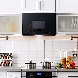COSMO COS-2413ORM1SS Over the Range Microwave Oven with Vent Fan, 1.34 cu. ft. Capacity, 1000W, 24 inch, Black / Stainless Steel