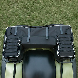 Ruralty ATV Storage Bag - 15.5 x 32.5in Cargo 4 Wheeler Storage Bag Accessories ATV Back Seat Rack Camping Storage