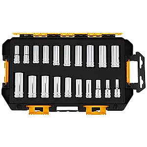 DEWALT Deep Socket Set, 20-Piece, 3/8" Drive Metric/SAE (DWMT73812)