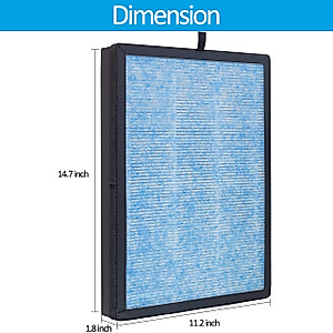 WOCASE AP1002 H13 True HEPA Replacement Filter, Compatible with AP1002 Air Purifier and Pure Morning APH230C Air Purifier, Compare to AP1002-RF, 2Pack