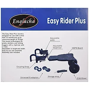 Englacha Easy Rider Trailer - Standing Platform - Quick and Easy to Use - Designed for Safety, Blue