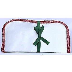 2 Ply 8x8 Inches White Cotton Birdseye Little Wipes Set of 20 Earth Tone Edging