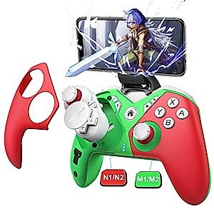 Wireless Controller, Switch Pro Controller for Switch/PC Games/iOS & Android Phone with Macro, Precision Shooting, Turbo, Vibration, Motion Control, One-Key Wake up, 2 Gear Trigger Adjustable