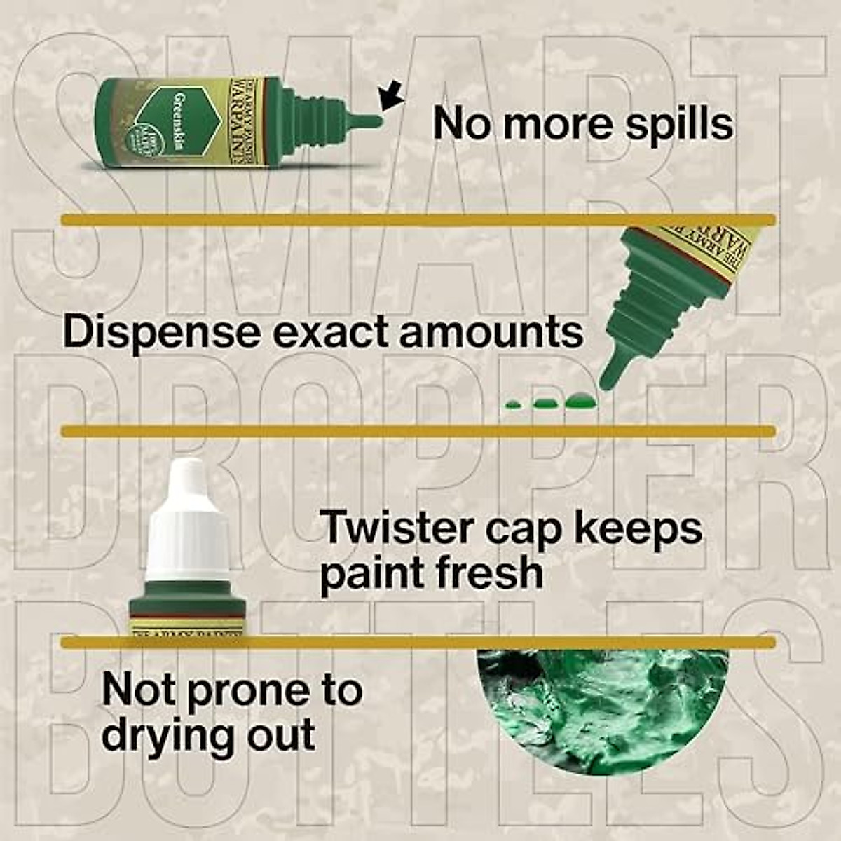 Wargames Delivered The Army Painter 55 Acrylic Paint Set Miniature Painting Kit with 4 Brushes - Model Paints for Plastic Models - Model Paint Set with Mixing Balls & Bottles
