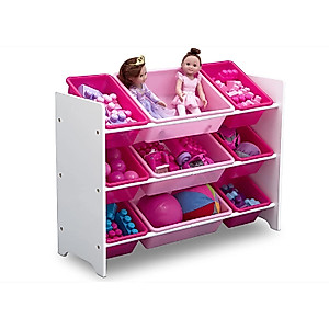 Delta Children MySize 9 Bin Plastic Toy Organizer, Greenguard Gold Certified, Bianca White