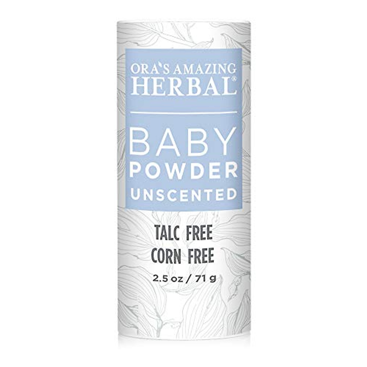 Talc Free Baby Powder, Cornstarch Free Baby Powder, Unscented Fragrance Free Powder, Arrowroot Baby Powder, Talc-Free Baby Powder, Ora’s Amazing Herbal
