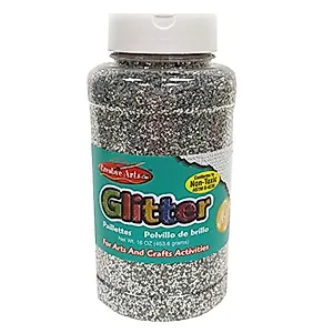 Creative Arts by Charles Leonard Glitter, 16 Ounce Bottle, Silver (41145)