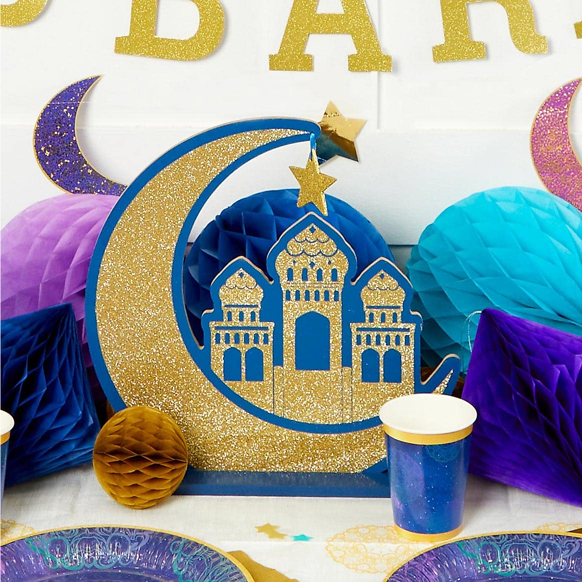amscan 9914177 Opulent Eid Wooden Sign - 30Cm